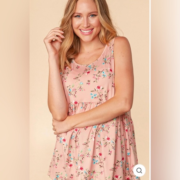 Haptics by Holly Harper | Tops | Plus Dusty Rose Ditzy Floral ...